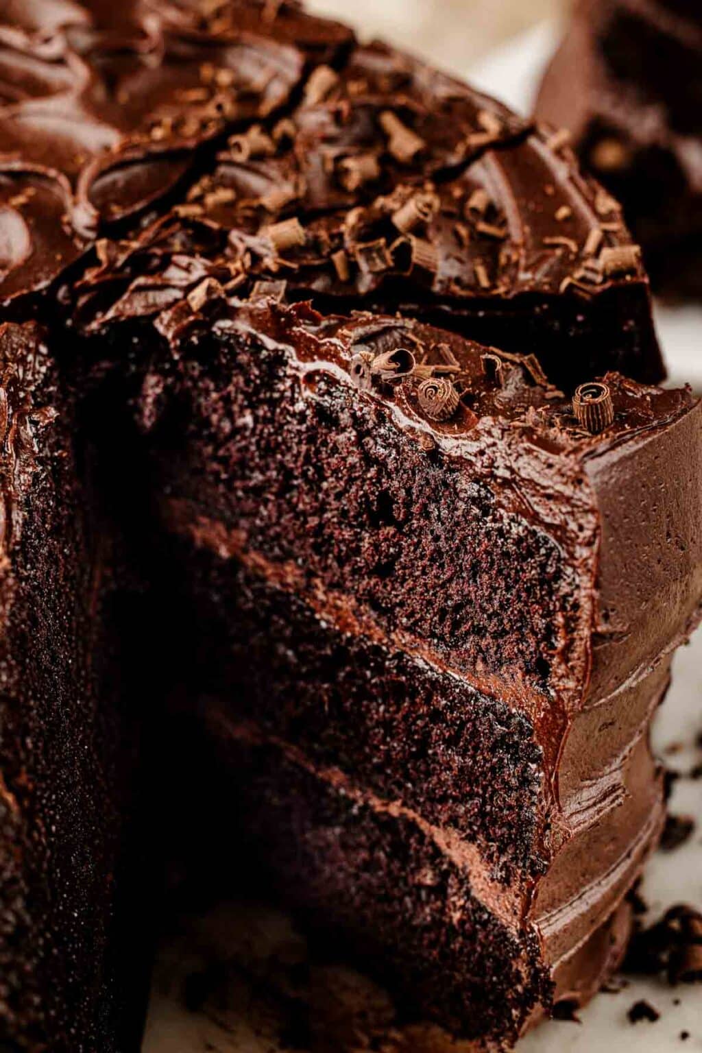 Moist Triple Layer Chocolate Cake